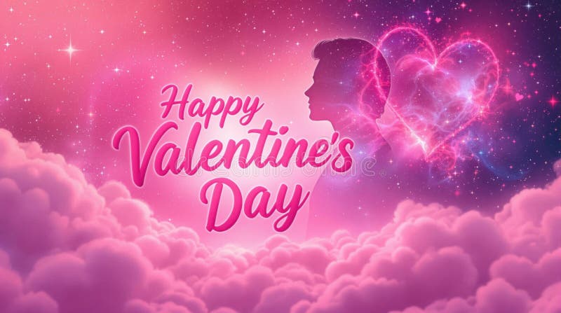 Romantic Silhouette in Heart Light Stock Illustration - Illustration of ...