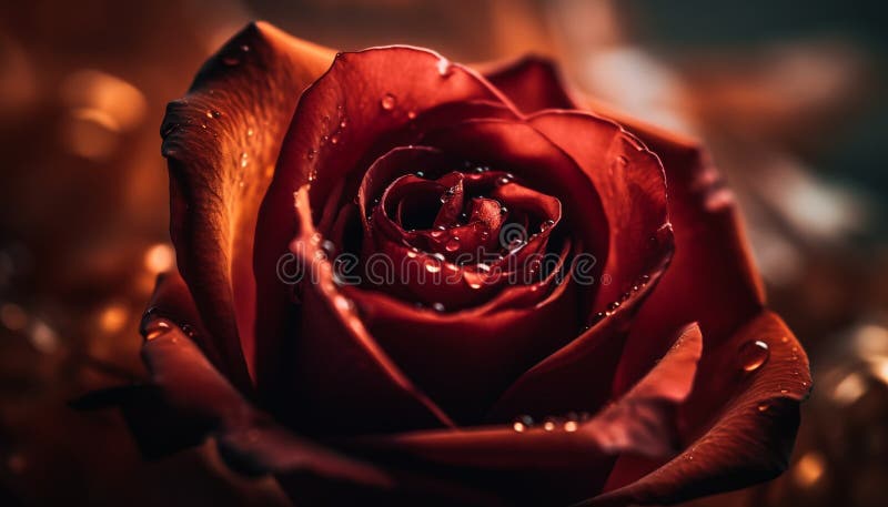 Romantic Single Rose, Symbol of Love, in Soft Pink Elegance Generated ...