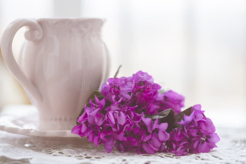 Romantic spring breakfast stock photo. Image of coffee - 140461116