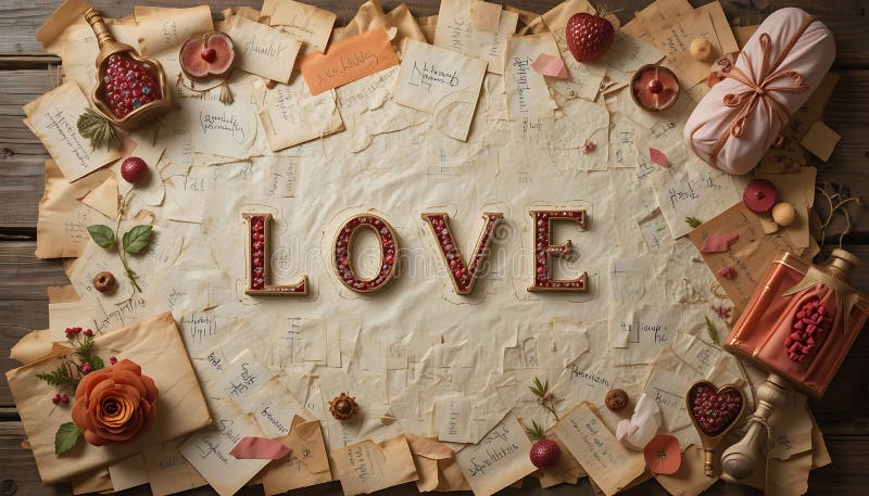 Love Letters and Vintage Decorations Creating a Romantic and Nostalgic ...