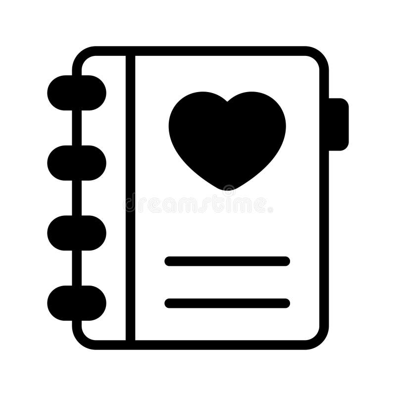 Romantic Story Book, Love Story Icon Design Stock Vector - Illustration ...