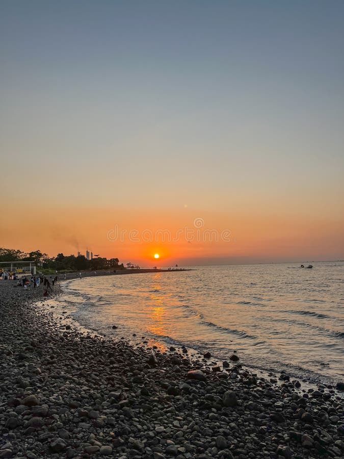 Sunset in the beach stock image. Image of dawn, idyllic - 326252691
