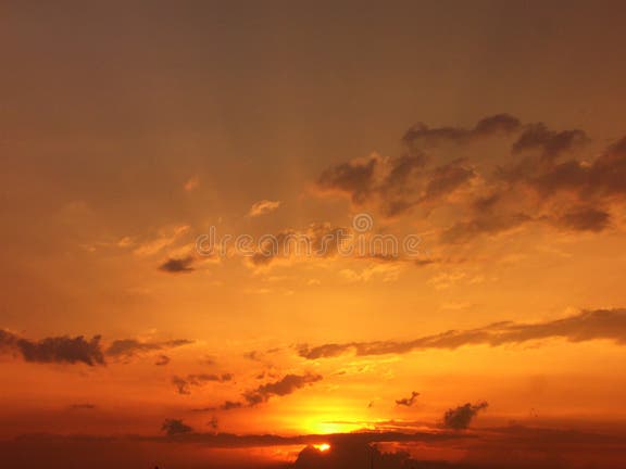 Romantic sunset stock image. Image of romantic, clouds, sundown - 1233