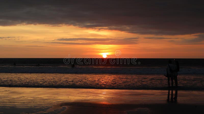 Romantic Sunset Atmosphere with the Dim Golden Rays of the Sun Stock ...