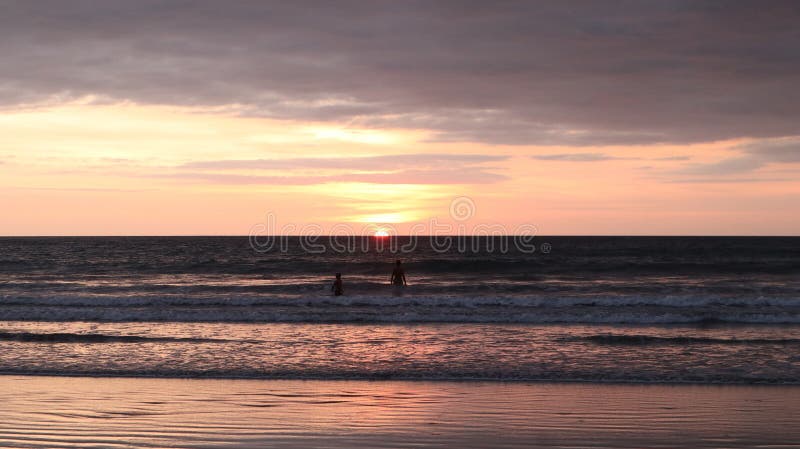 Romantic Sunset Atmosphere with the Dim Golden Rays of the Sun Stock ...