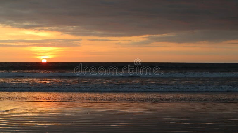 Romantic Sunset Atmosphere with the Dim Golden Rays of the Sun Stock ...