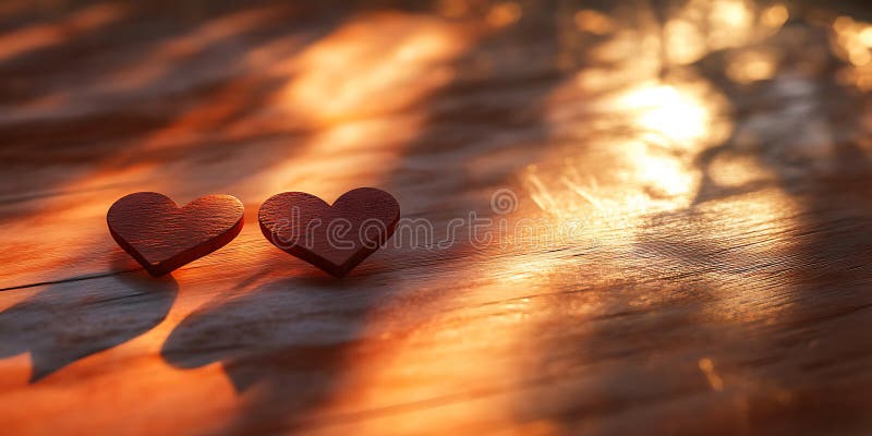 Romantic Sunset Hearts Love Image Background Stock Image - Image of ...