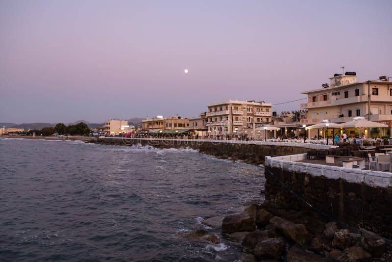 Kissamos at Sunset, Crete, Greece Editorial Stock Image - Image of ...