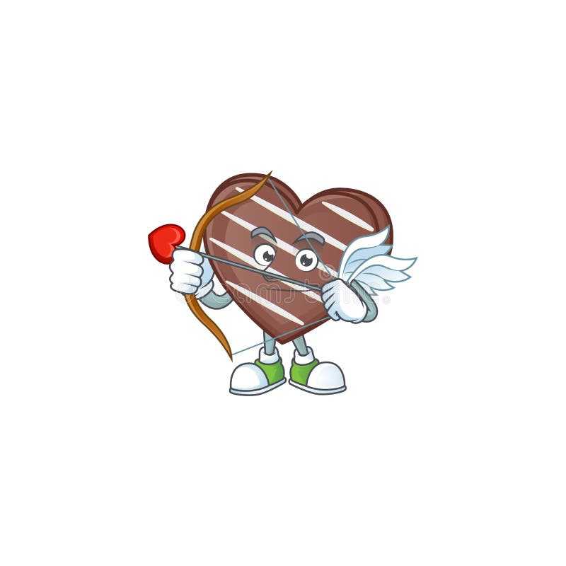 A Romantic Sweet Stripes Chocolate Bar Cupid with Arrow and Wings Stock ... A Romantic Sweet Stripes Chocolate Bar Cupid with Arrow and Wings Stock ...
