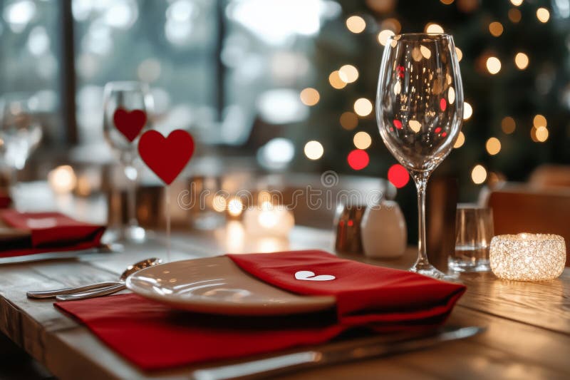 A Romantic Table Setting Adorned with Lit Candles, Creating an Intimate ...