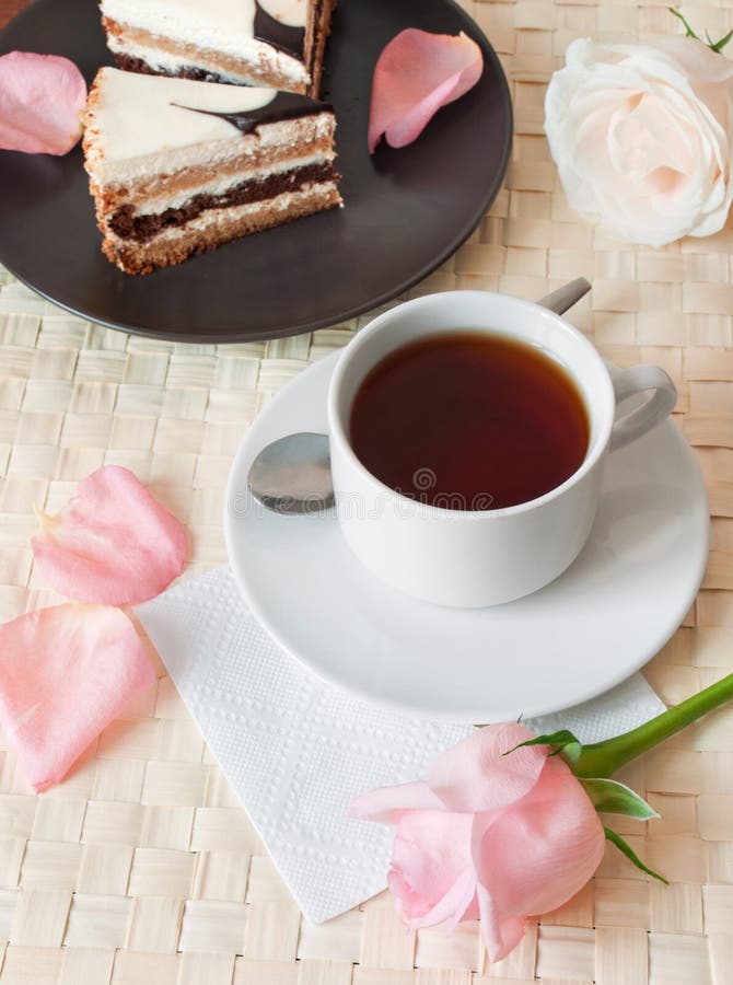 Romantic tea stock photo. Image of pink, design, english - 18858146