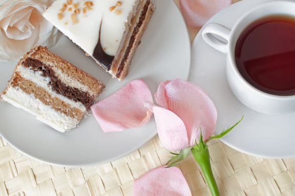 Romantic tea stock photo. Image of pink, design, english - 18858146