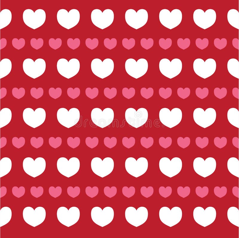 Romantic Texture With Hearts Valentine Day. Pattern For Wallpaper ...