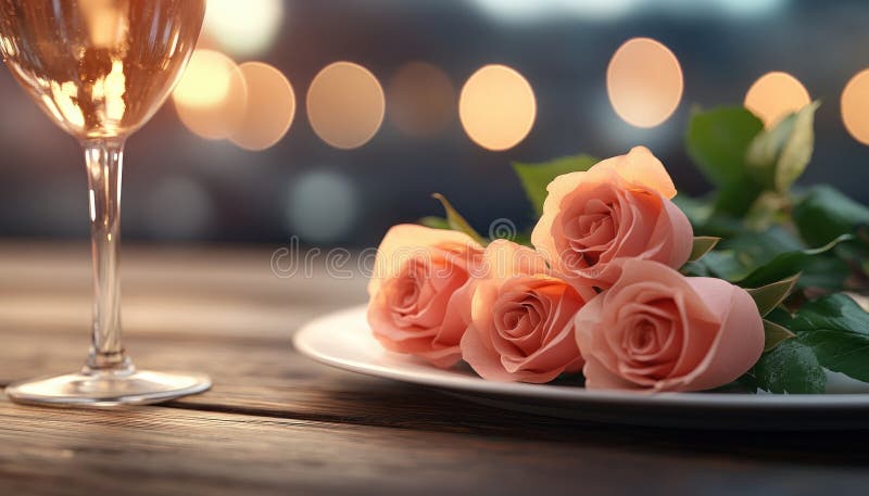 A Romantic Valentine Evening Candlelight, Love, and Commitment a Captivating Image of a Couple ...