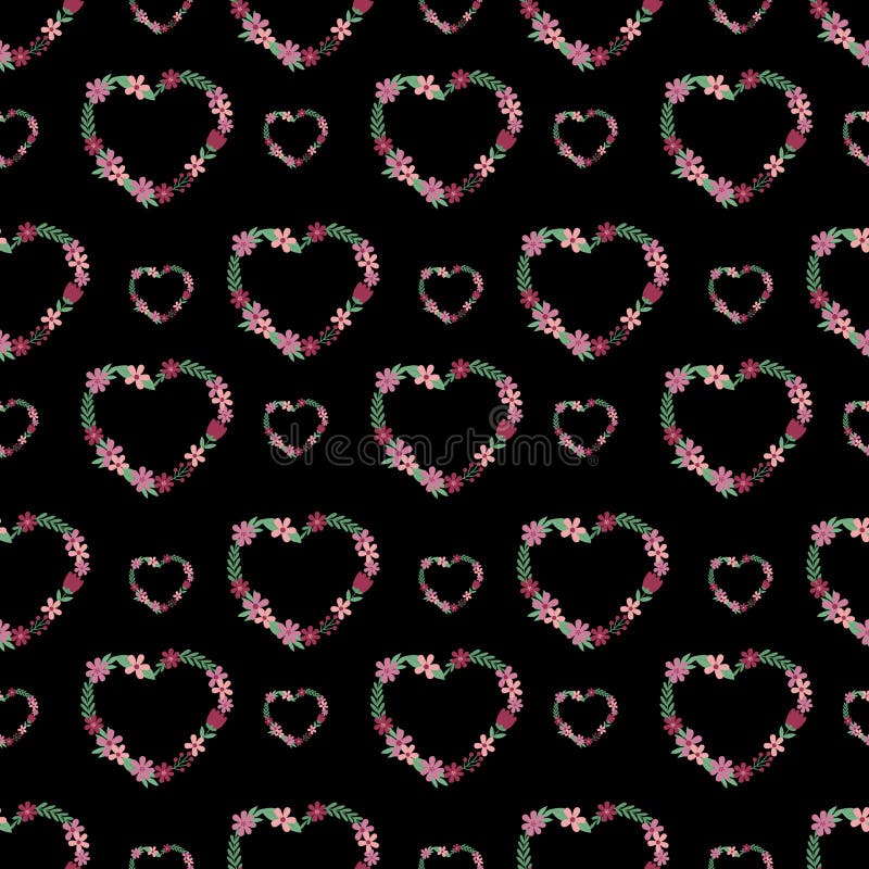 Romantic Valentines Day Vector Pattern Design Stock Vector ...