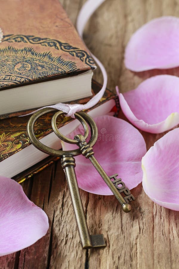 Romantic Vintage Keys and Vintage Books Editorial Image - Image of ...