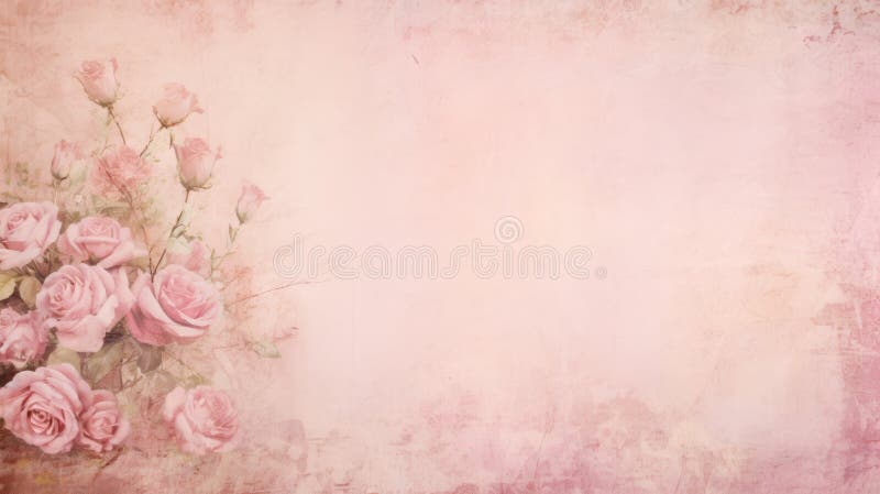 A Romantic Vintage Pink Background with Aged Textures Stock ...