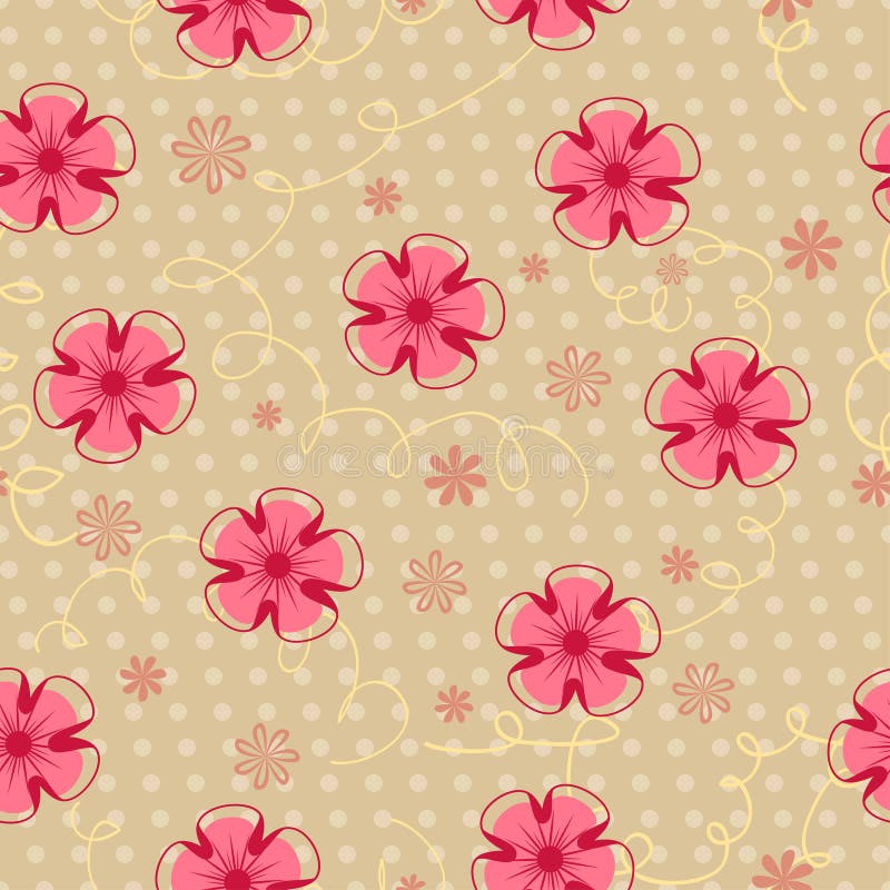 Romantic Vintage Seamless Pattern Stock Vector - Illustration of design ...