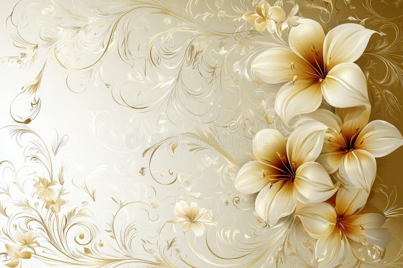 Romantic Wedding Invitation Background Filled Elegant Designs Soft ...