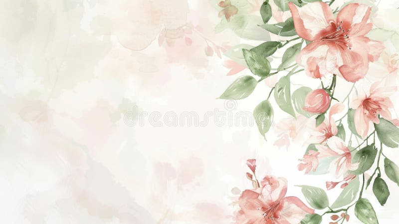 Romantic Wedding Program Fan Template with Soft Watercolor Backgrounds ...