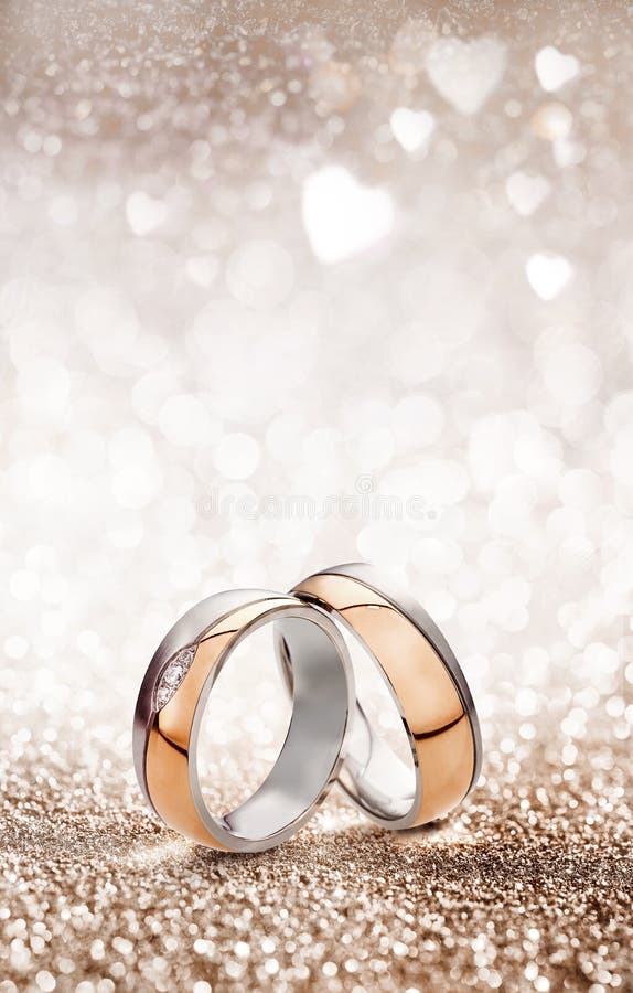 Romantic Wedding Ring Celebration Background Stock Photo - Image of ...