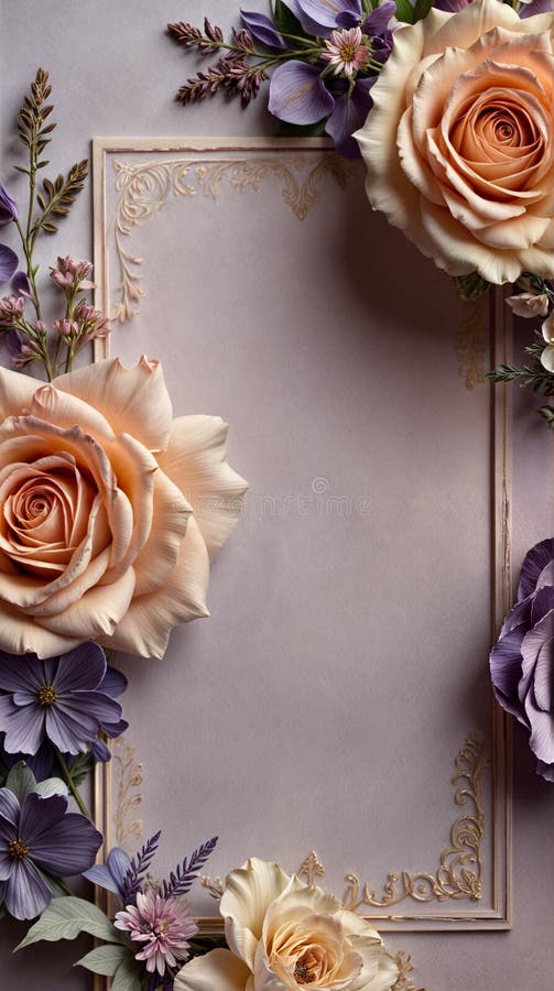 Ai Generated. Romantic White Wedding Invitations with Roses Stock ...