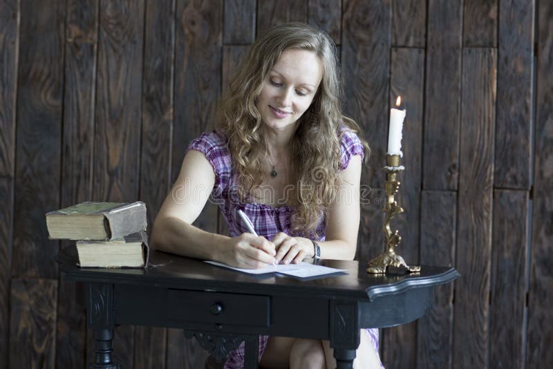 Romantic writer stock photo. Image of write, romantic - 33200162