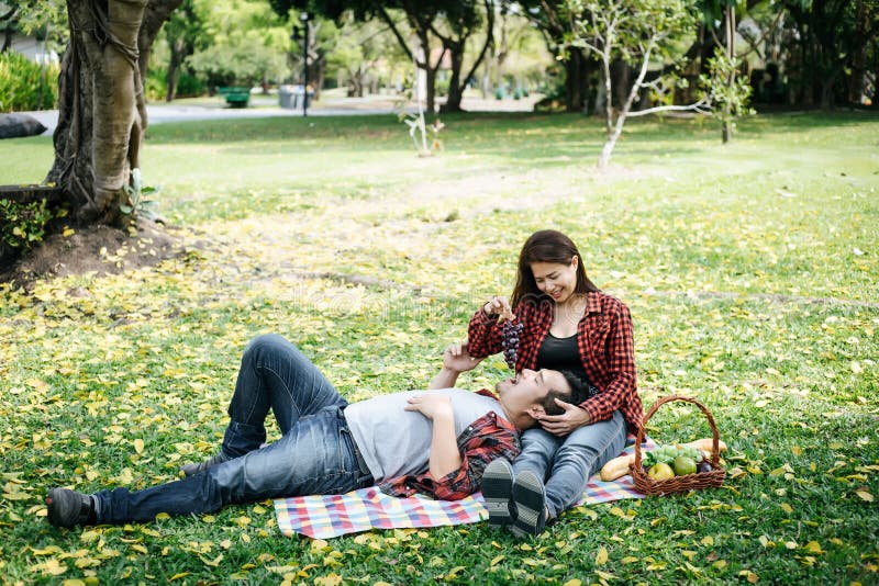 Romantic Young Couple Sitting Stock Image - Image of relationship ...
