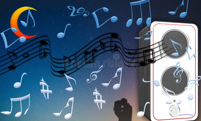 Music Notes Moon Stock Illustrations – 170 Music Notes Moon Stock ...