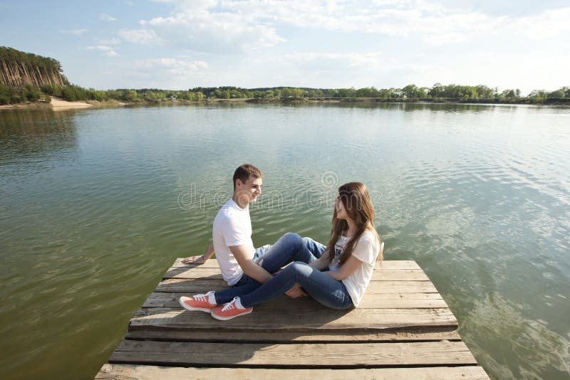 Romantics on the nature stock image. Image of activity - 75535451