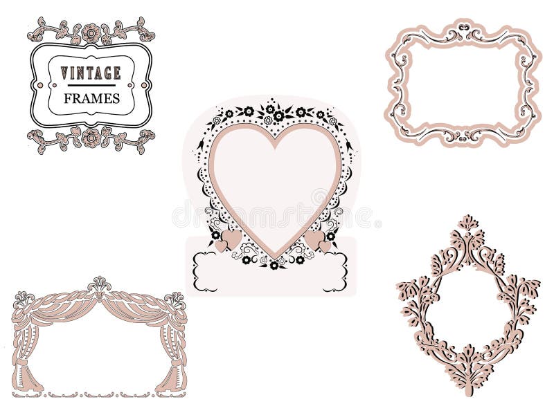 Romantische Rahmen vektor abbildung. Illustration von aufmerksamkeit ...
