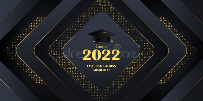 Vector Text Lettering Class of 2022 Graduation in High School or ...