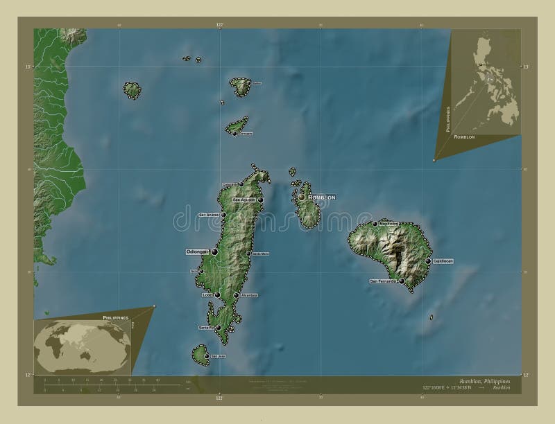 Romblon, Philippines. Wiki. Labelled Points of Cities Stock ...
