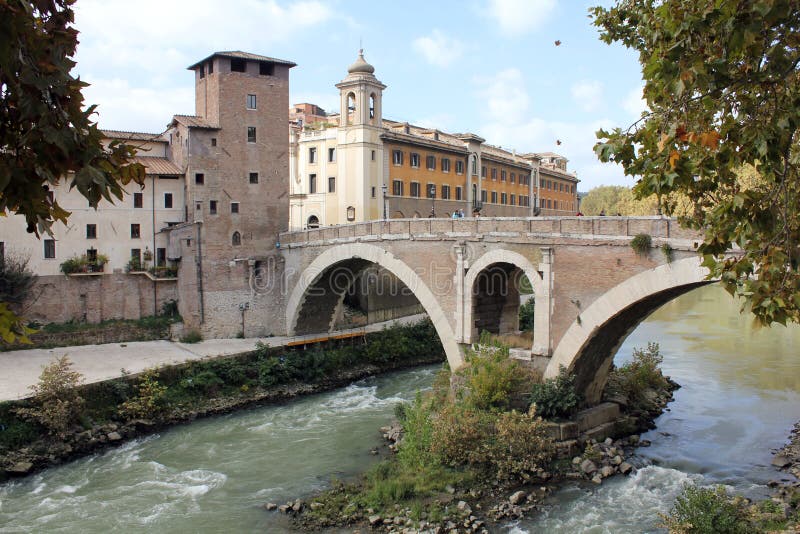 Ponte fabricio, rome stock image. Image of center, metropolis - 30812527
