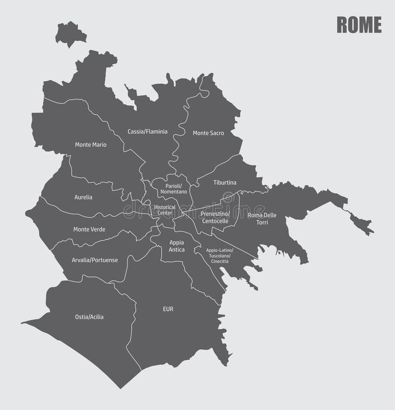 Rome City Map Black White Stock Illustrations – 227 Rome City Map Black ...
