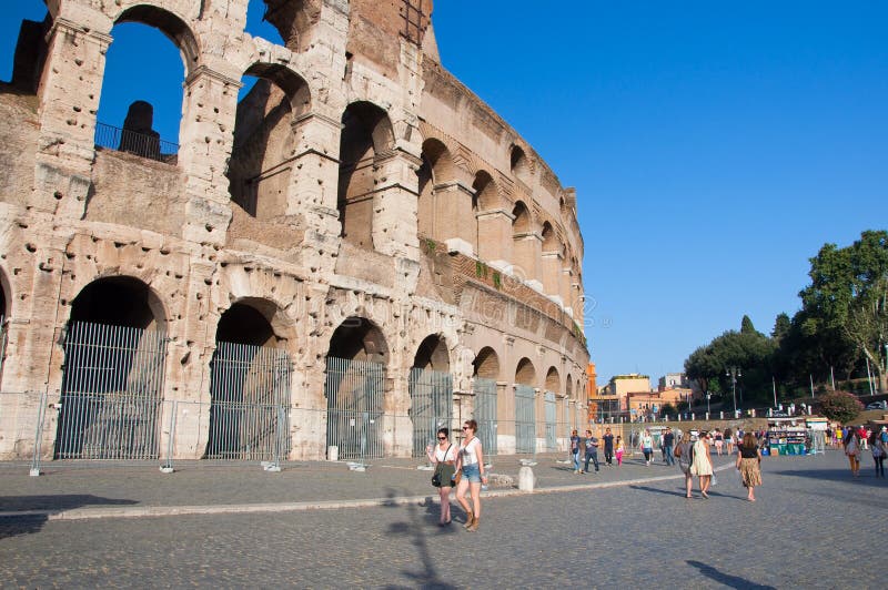 ROME-AUGUST 8: the Colosseum on August 8,2013 in Rome, Italy. Editorial ...