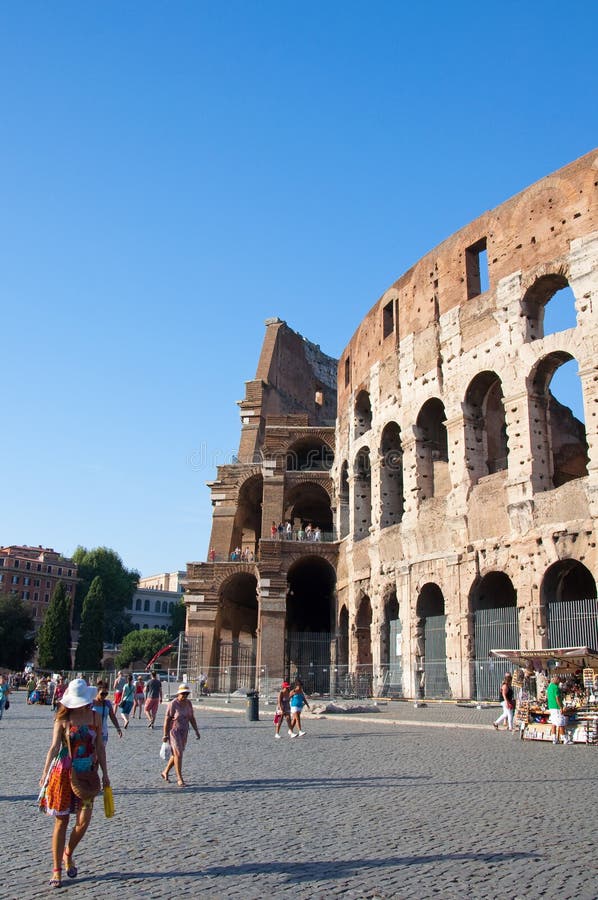 ROME-AUGUST 8: the Colosseum on August 8,2013 in Rome, Italy. Editorial ...