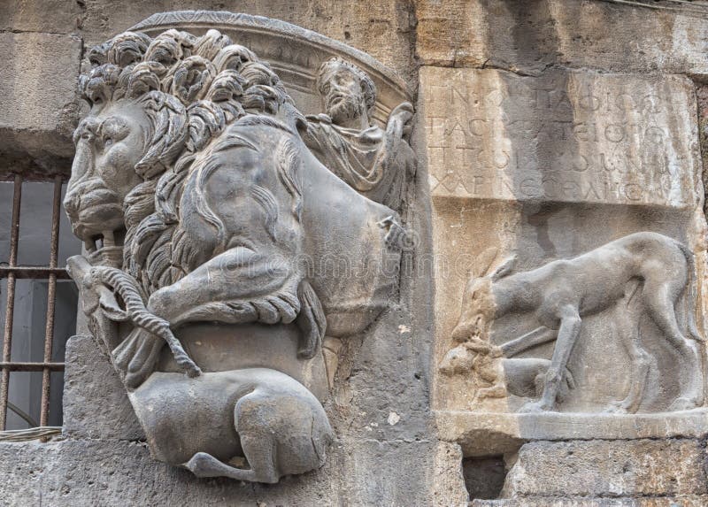 Medieval bas relief stock photo. Image of city, basrelief - 35926394