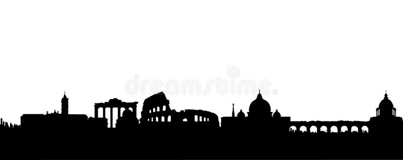 Rome Black Silhouette Vector Stock Vector - Illustration of rome, city ...