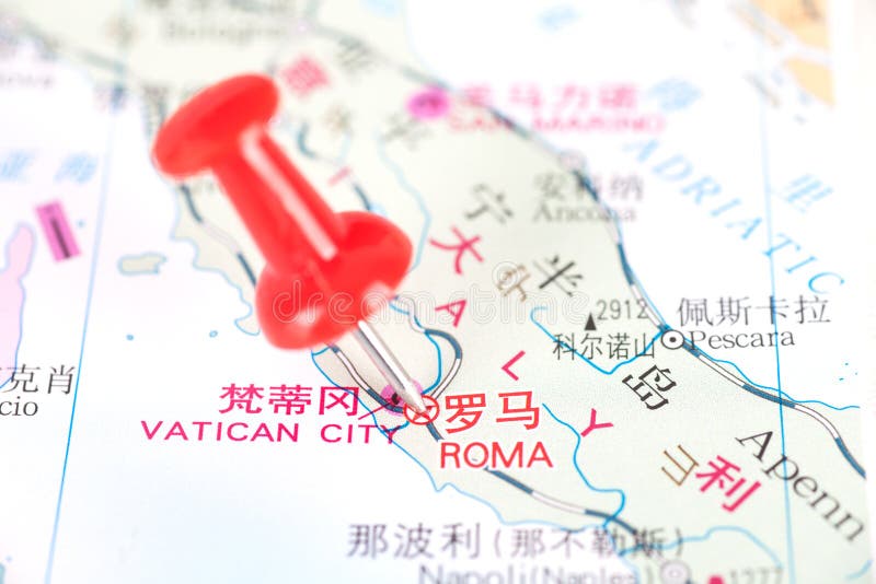 Rome, the Capital of Italy, on the Map Stock Image - Image of rome ...