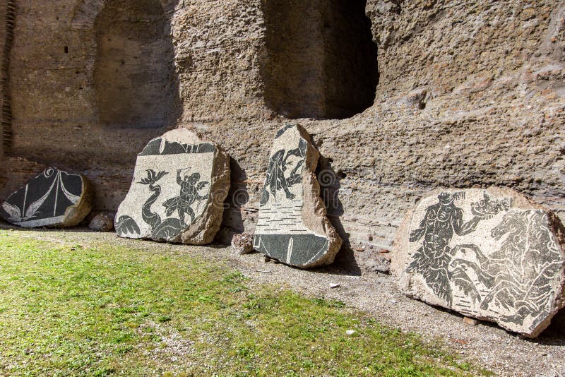 Rome - Caracalla thermae stock image. Image of bath, imperor - 61620055