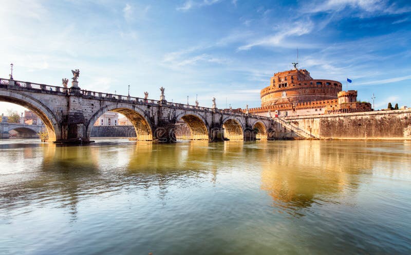 Rome - Castel Saint Angelo, Italy Stock Image - Image of architecture ...