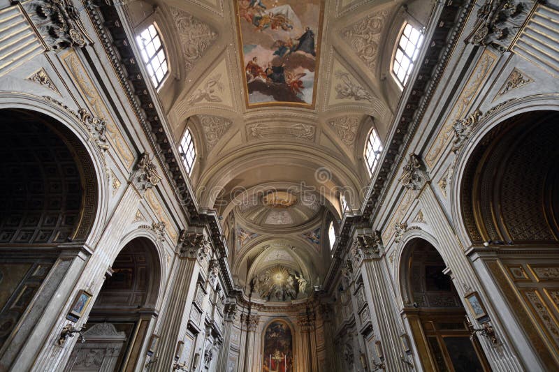 Rome church art editorial photo. Image of baroque, fresco - 21630011