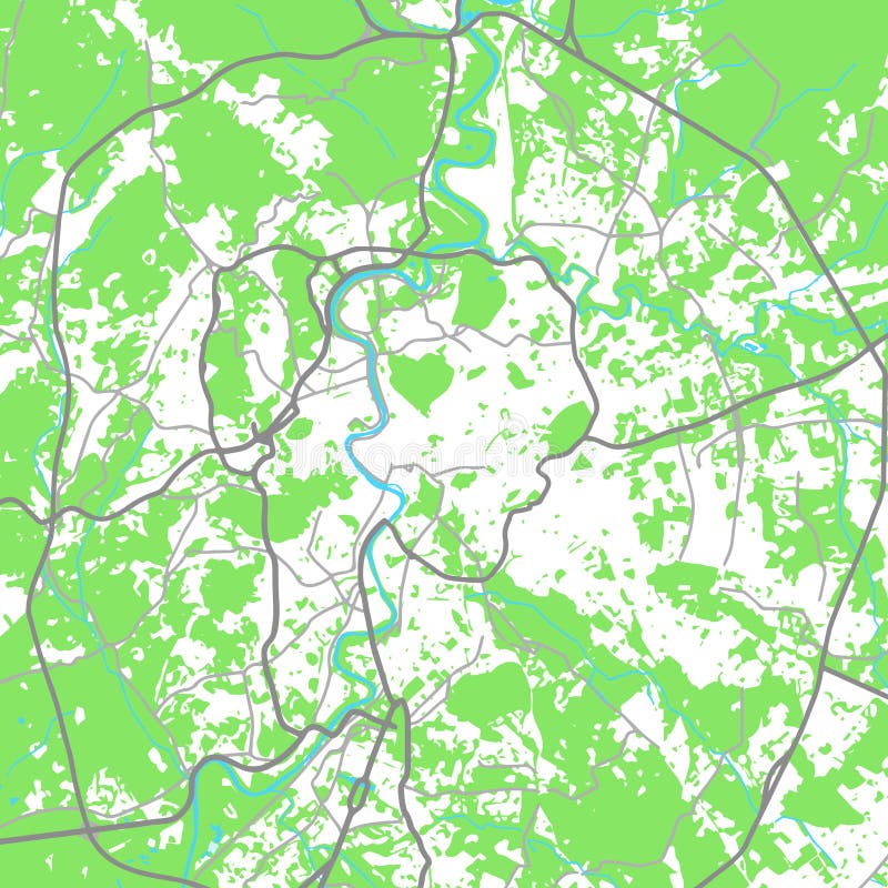 Rome City Map. Vector Illustration Stock Vector - Illustration of ...