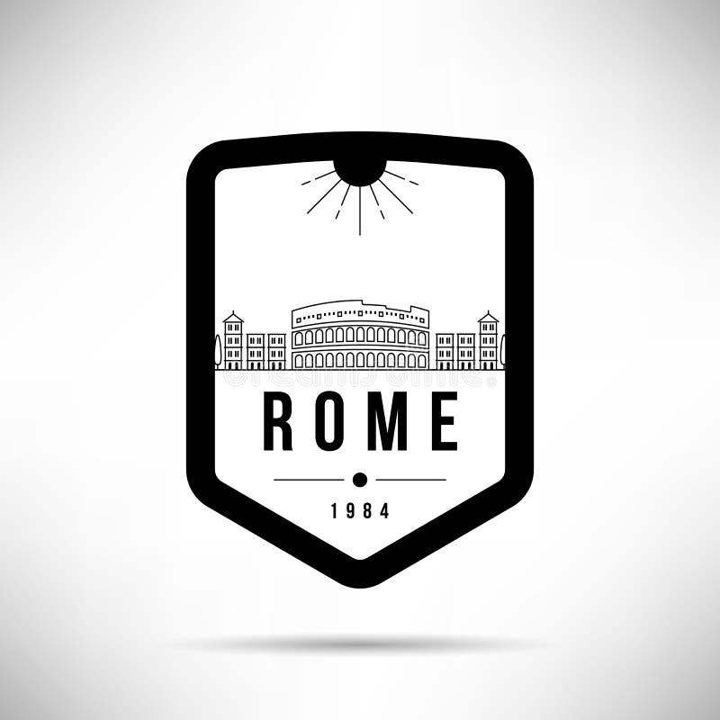Rome City Modern Skyline Vector Template Stock Illustration ...