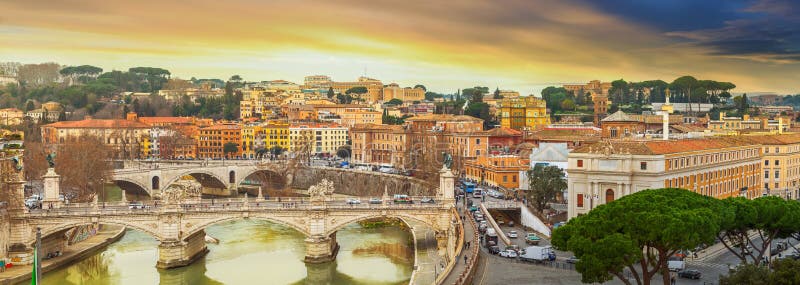 Rome city skyline view editorial image. Image of panorama - 142981340