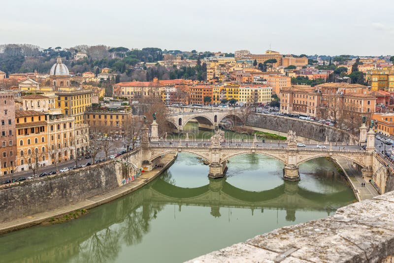 Rome city skyline view editorial stock image. Image of travel - 142980914
