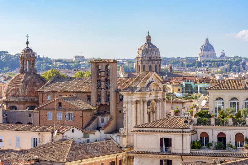 Rome Cityscape with Dome of St. Peter S Basilica in Vatican Editorial ...