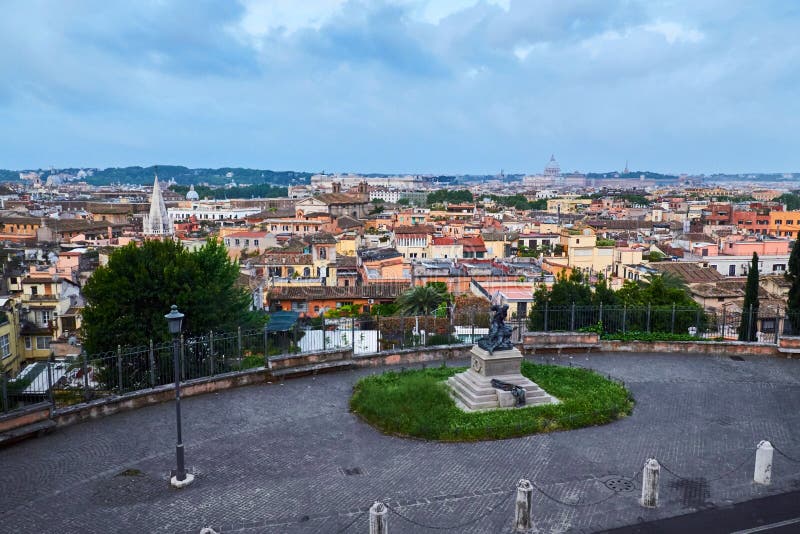 Rome Cityscape. Pincio Hill Stock Photo - Image of pincian, capital ...