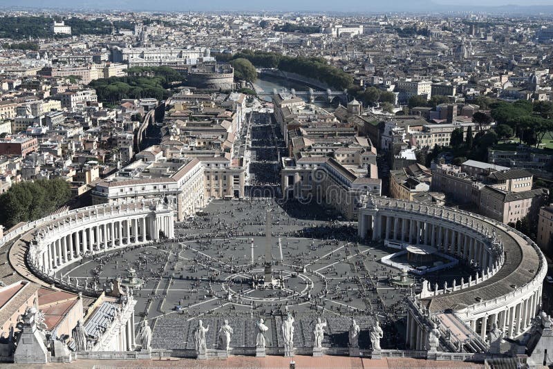 Rome Cityscape and St. Peter S Square Viewfrom the Top of Saint Peter S ...
